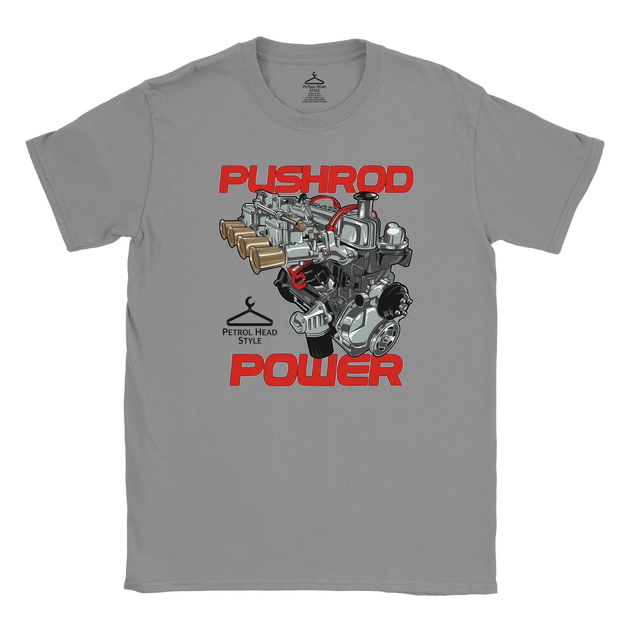 'Pushrod Power' Premium T-shirt – Petrol Head Style