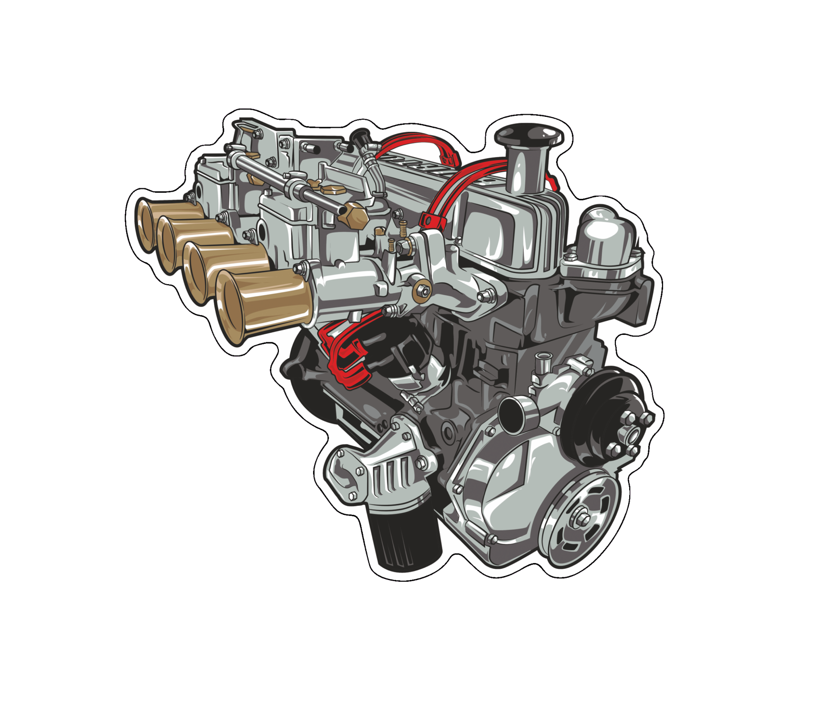 Ford Kent Crossflow Engine - sticker – Petrol Head Style