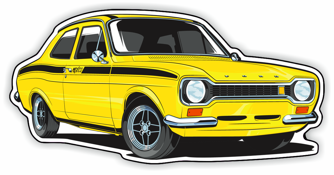 Mk1 Escort Mexico Sticker - YELLOW – Petrol Head Style